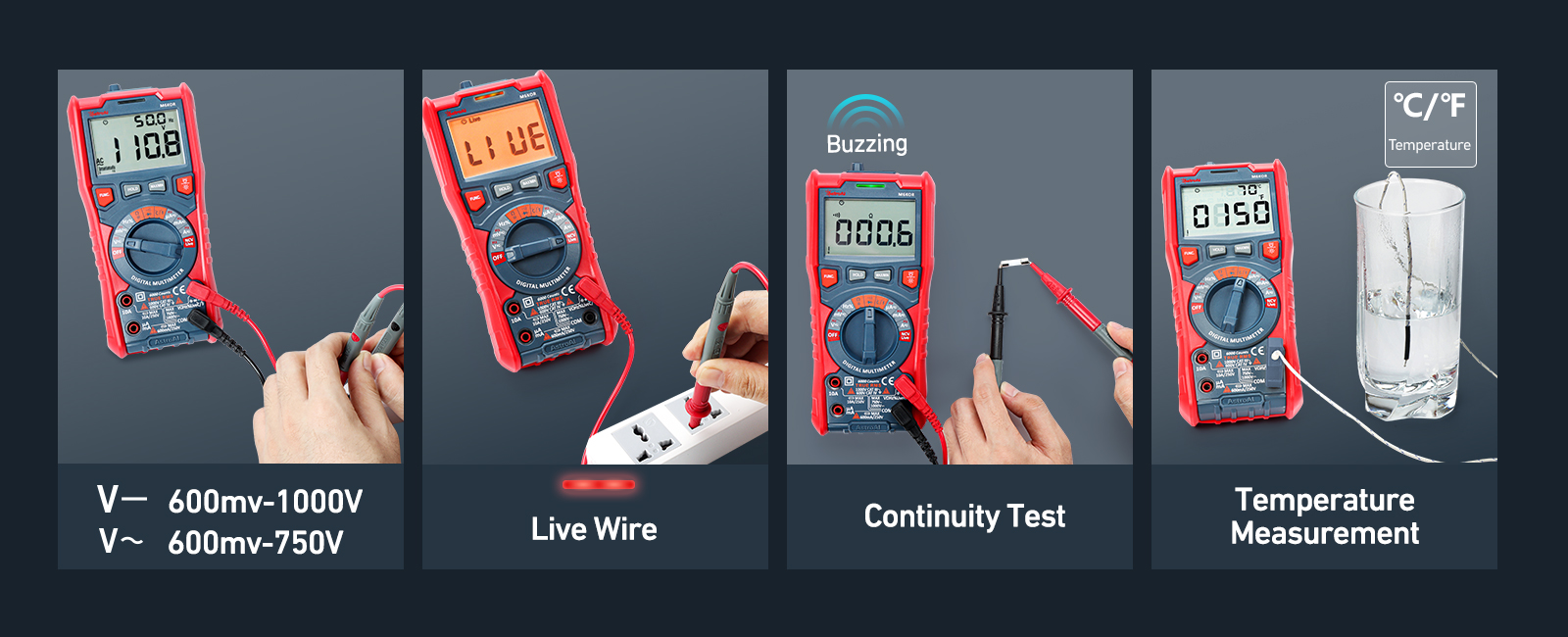 AstroAI M6K0R 6000 Counts TRMS Multimeter, Digital Multimeter, Digital ...